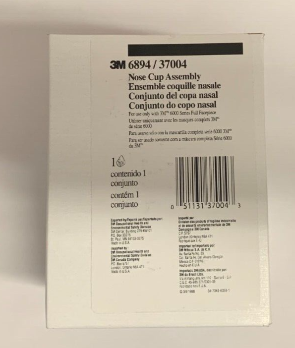 3M Nose Cup Assembly for 6000 Series Respirator for sale online | eBay