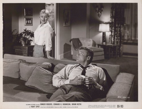 Brian Keith + Ginger Rogers in Tight Spot (1955) Original Vintage Photo ...