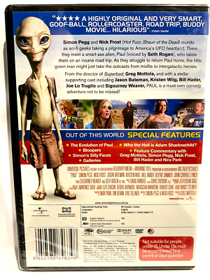 Paul Film Kristen Wiig PAUL NEW DVD Simon Pegg Nick Frost Jason