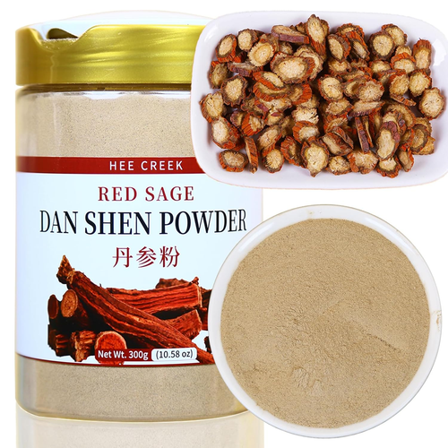 100% Pure Dan Shen Powder 300G/10.58Oz Salvia Miltiorrhiza Red Sage ...