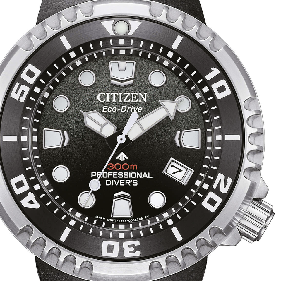 Citizen Watch Promaster Eco Drive Black Professional Diver 300mt BN1024 ...