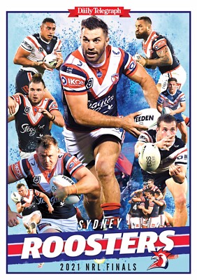 LAMINATED Sydney roosters rugby team poster,NRL RUGBY,PANTHERS EELS ...