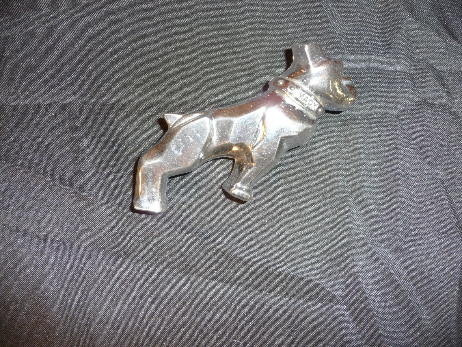 Vintage Mack Truck Bulldog Emblem Nameplate Badge Metal Trim Chrome ...