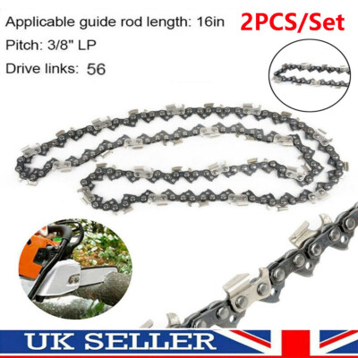 2x Chainsaw Saw Chain for OREGON Einhell gh-ec 2040 56 DL 3/8 1.3 0.050 ...