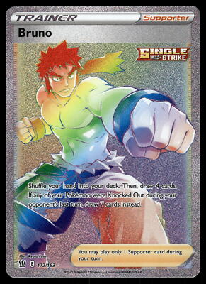 Bruno (Secret) NM 172/163 SWSH05: Battle Styles Pokemon Card | eBay