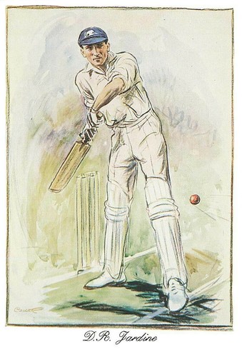Cricket Joueur de Art Carte Postale Douglas Robert Jardine Surrey ...