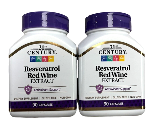21st Century Resveratrol Red Wine Extract 90 ct Capsules ( 2 pack ...