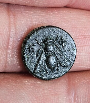 Ancient greek bronze coin , Tessera IONIA, Ephesus. Circa 1st-3rd c AD ...