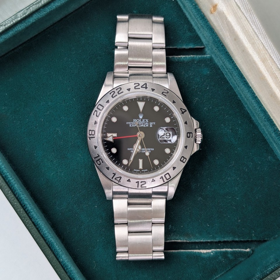 Rolex Explorer II 16570 Black Dial Oystersteel 40mm Watch 2004 | eBay