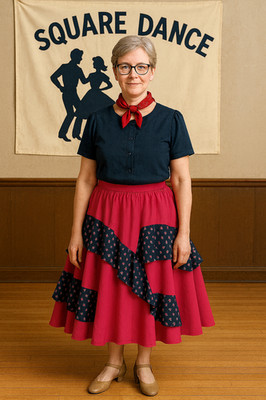 Square Up Fashions Square Dance Skirt Two Step Partners Please | eBay UK