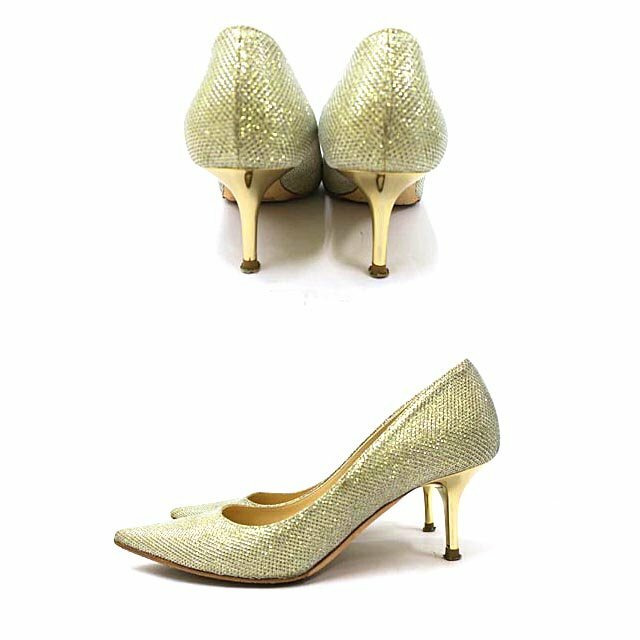 Jimmy Choo Stiletto Pumps Pointed toe Champagne Gold … - Gem