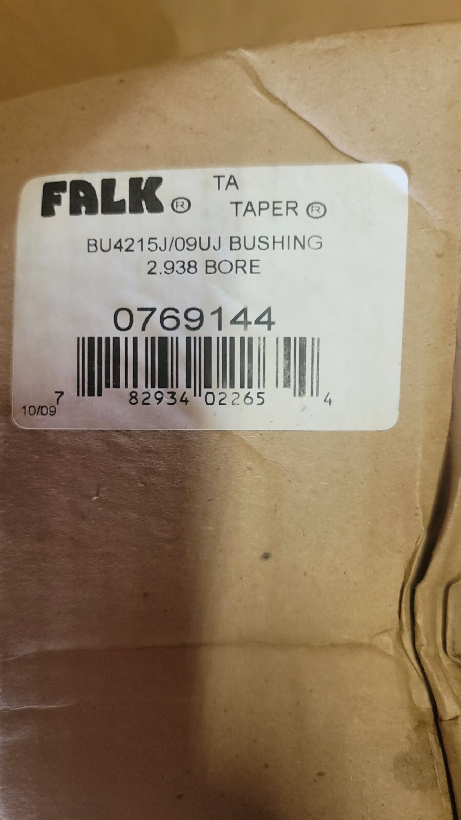 NEW in original box never opened! 0769144 Falk TA Taper Bushing BU4215J ...