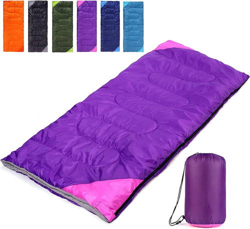 Camping Sleeping Bag for Adults Boys and Girls,Cold and Warm Weather ...