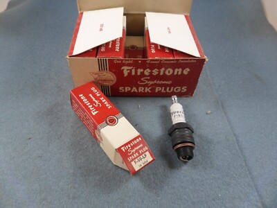 10 New F-50-LF Firestone Supreme Spark Plug 14MM NORS Vintage | eBay