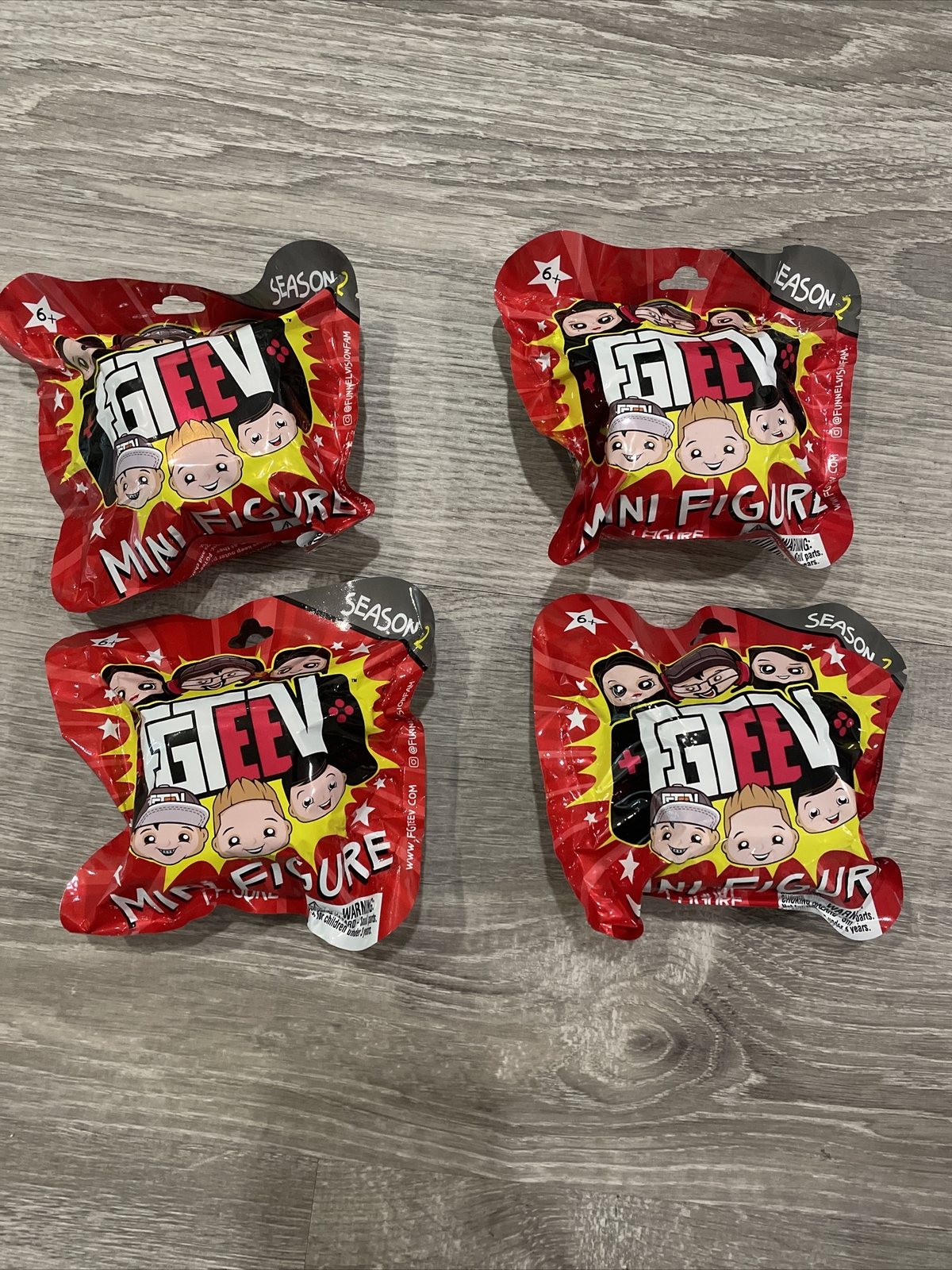 NEW! Sealed! FGTEEV Mini Figure Season 2 ~ Blind Bags ~ Lot of 4 ...