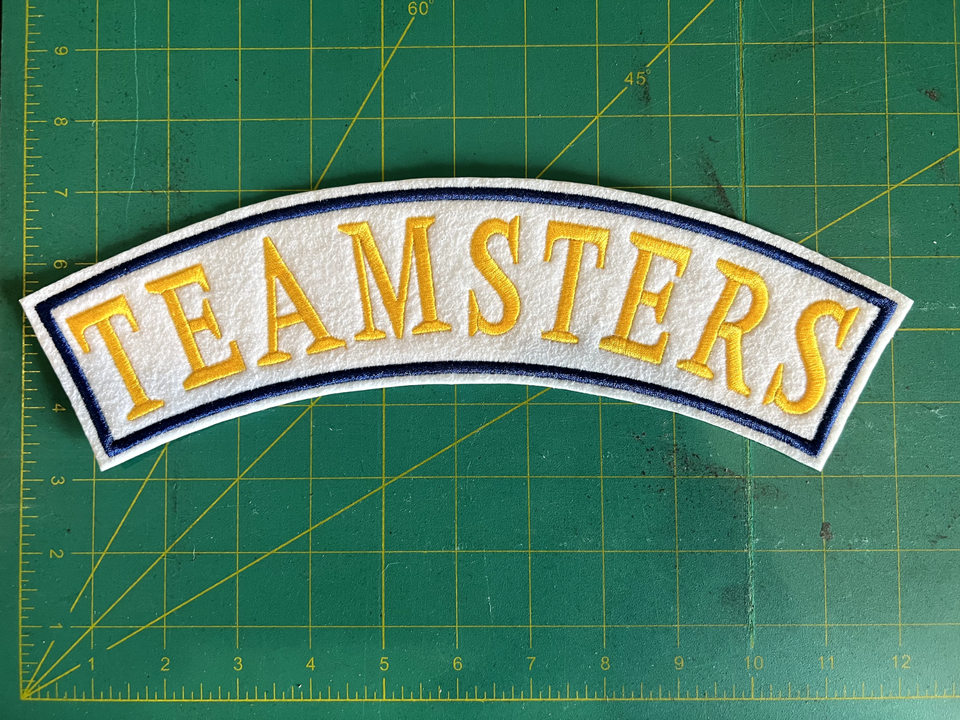 "Teamsters" Back Shoulder Iron On Embroidered Patch 12 Inches Wide | eBay