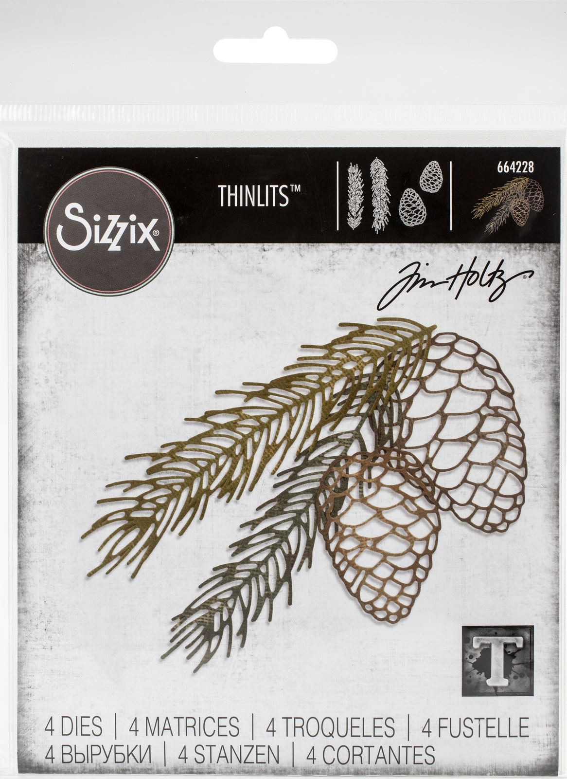 Sizzix Thinlits Dies By Tim Holtz 4/Pkg-Pine Branch | eBay
