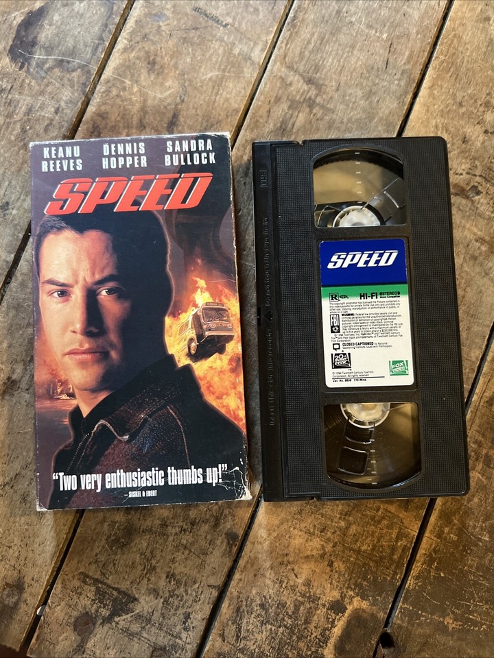 Vintage 1994 SPEED staring Keanu Reeves & Sandra Bullock - VHS Movie ...