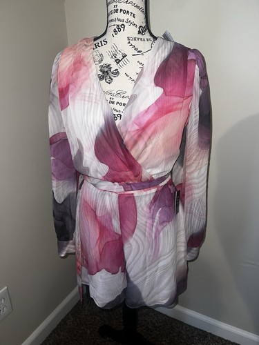 Express Floral wrap around Chiffon Romper size S | eBay