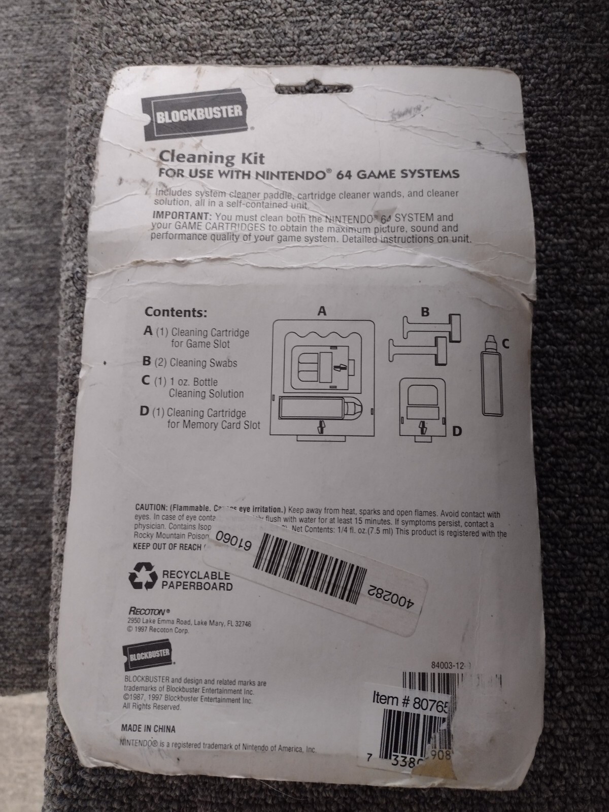 Vintage Blockbuster N64 Nintendo 64 Cleaning Kit Game Essentials | eBay