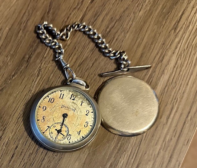 Vintage Ingraham Viceroy Dollar Pocket Watch - Running. NO CRYSTAL | eBay