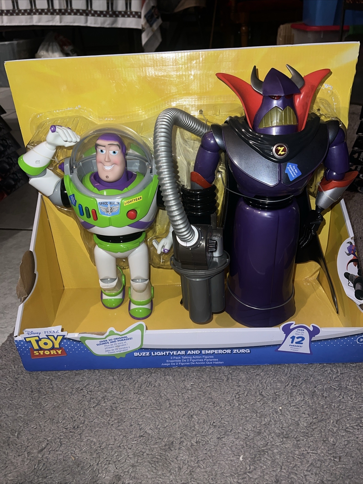 Disney Toy Story Buzz Lightyear and Zurg 15 Inch Talking Action Figures ...