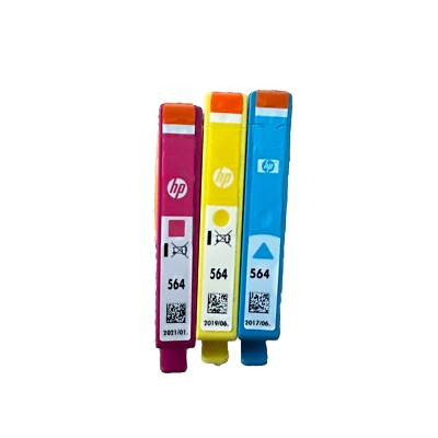 Oem HP 564 Color Ink Cartridge 3 Pack Cyan Magenta Yellow Genuine Open ...