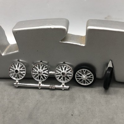 Chrome Dragster Drag Race Wire Wheels W Soft Tires .890”OD 1:25 LBR ...