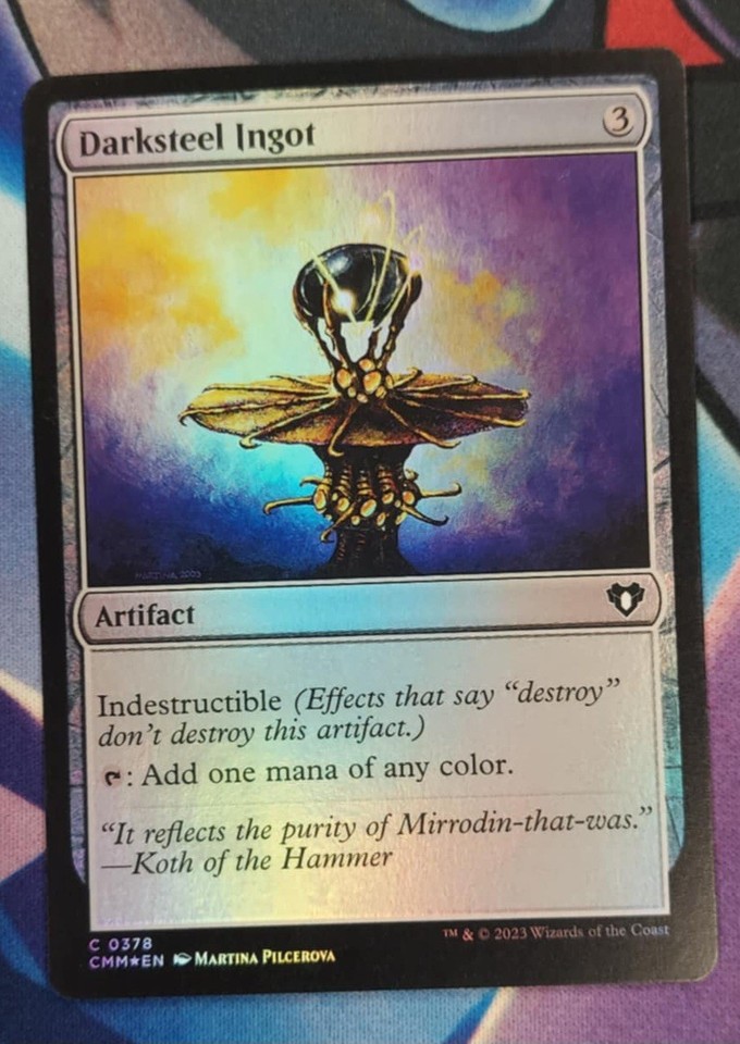 MTG Magic The Gathering Darksteel Ingot Foil CMM Artifact Commander C ...