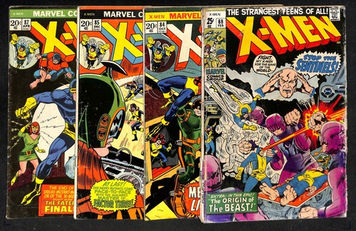 X-Men #68, 84, 85, 87, Tough Reprint Issues Bronze Age Marvel Lot x4 ...