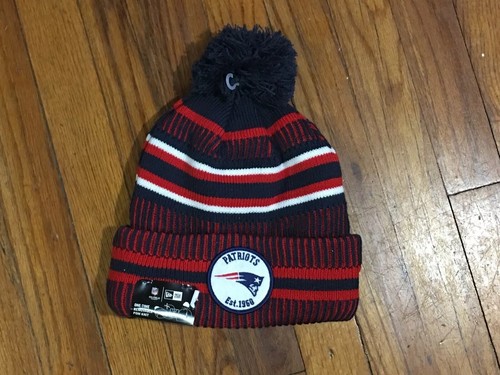 New England Patriots New Era 2019 NFL Cuff Knit Hat Home Stocking Cap ...