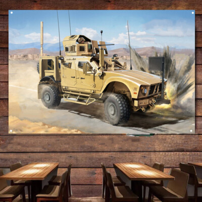 US Mine Resistant Ambush Vehicle Posters Military Flag Vintage War Art ...