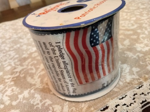 Pledge of Allegiance Ribbon Decorative patriotic 4th July USA flag ...