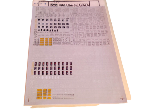 MICROSCALE DECALS 87-2 - Data for Freight Cars Gothic (Black & White ...