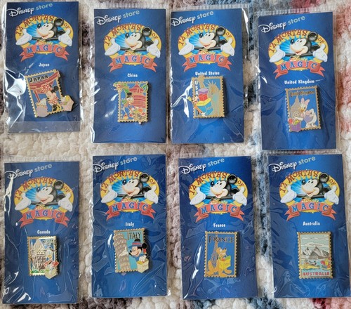 Disney Store - Disney 12 Months of Magic Stamp Pins 2002 - 8 Pin Pin ...