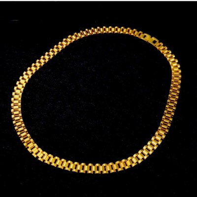 Stainless Steel Gold Rolex Chain 22” | eBay
