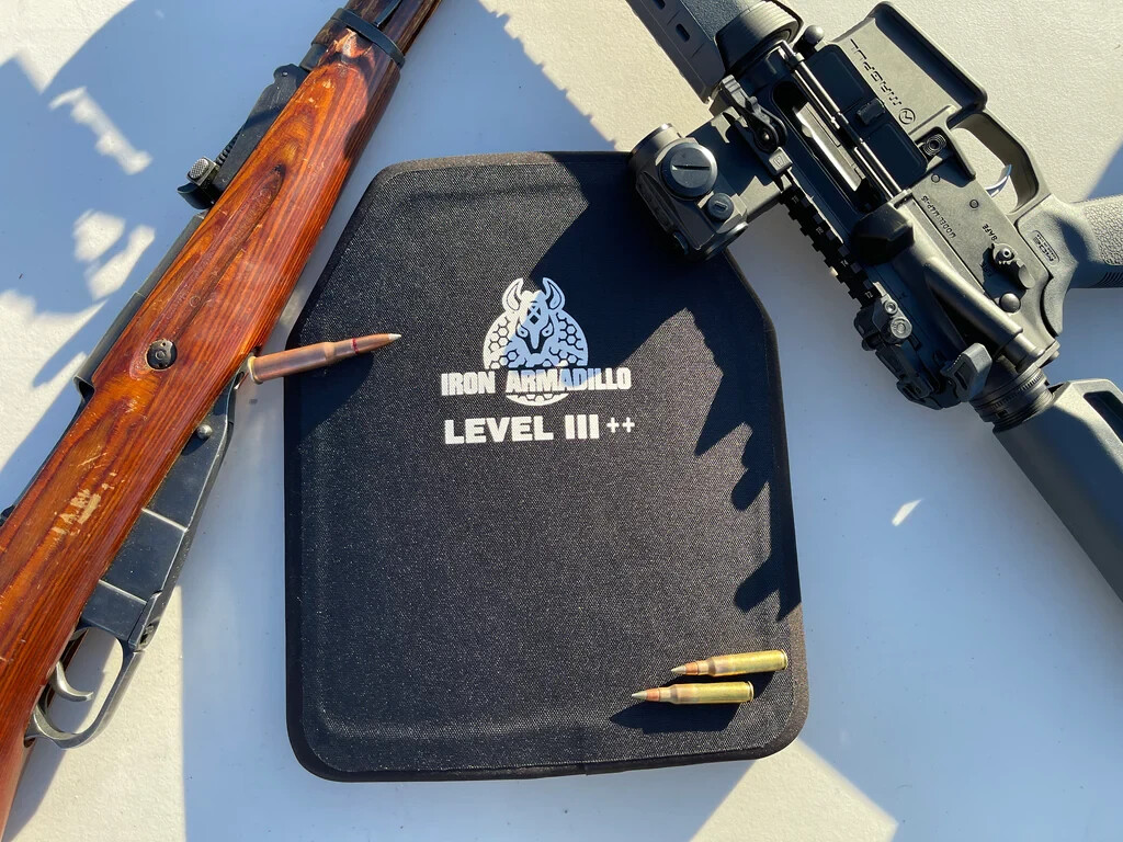 IRON ARMADILLO® Level III++ Ceramic Rifle Armor Plate 10x12 stop .30-06 ...