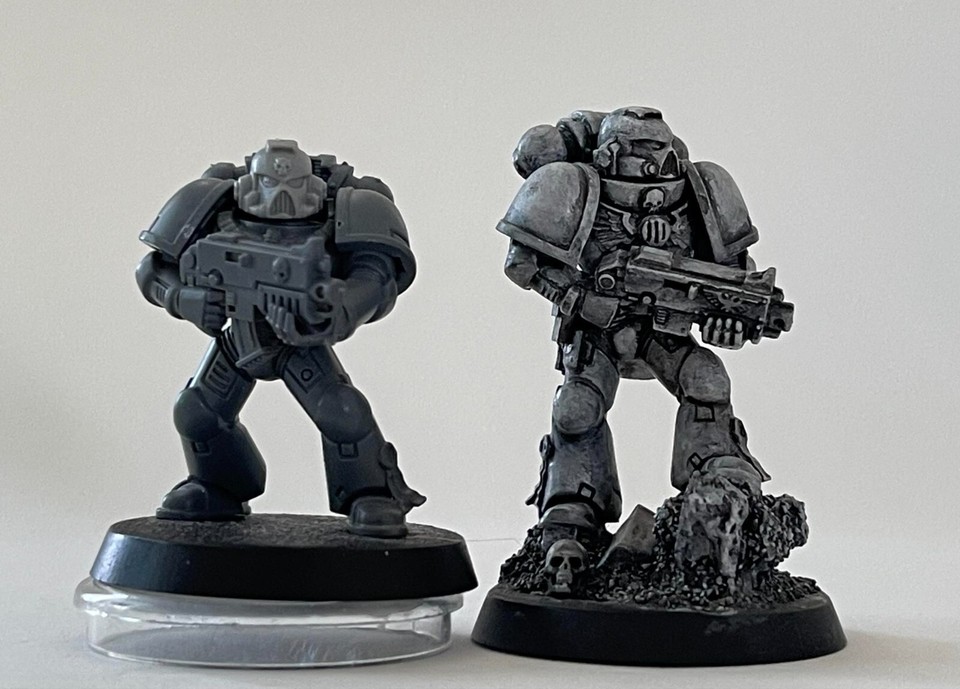 Space Marine First Born 40k true scale conversion with scenic base | eBay