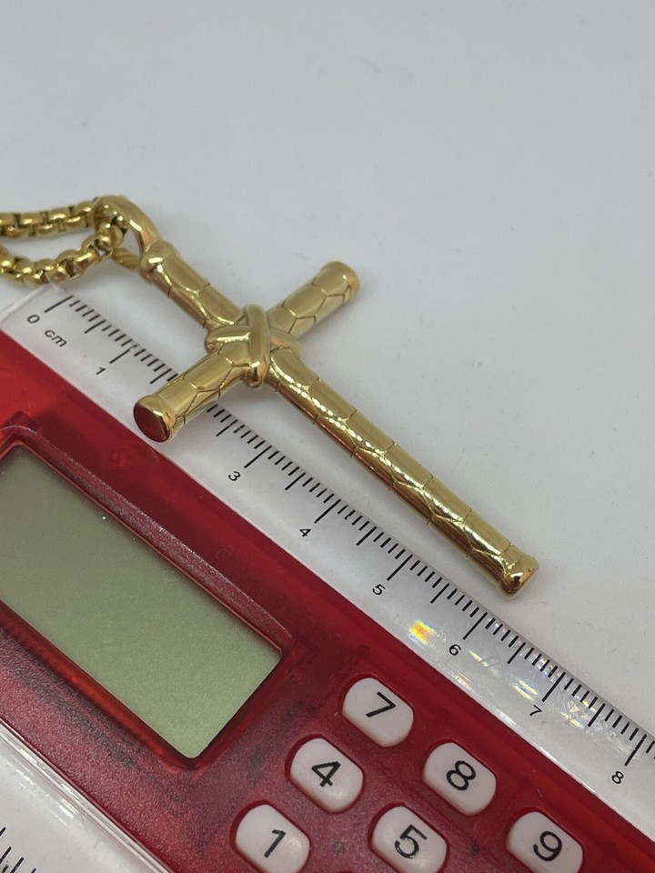 Extra Large 9ct Gold Filled Large Crucifix Cross Necklace 24" Gift ...