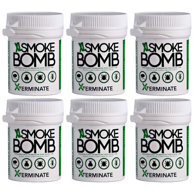 Xterminate XL Smoke Foggers Flea Bombs Insect Killer Control Bed Bug ...