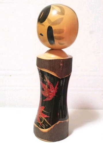 Kokeshi dolls traditional crafts Takahashi Tatsuro maple leaves antique ...