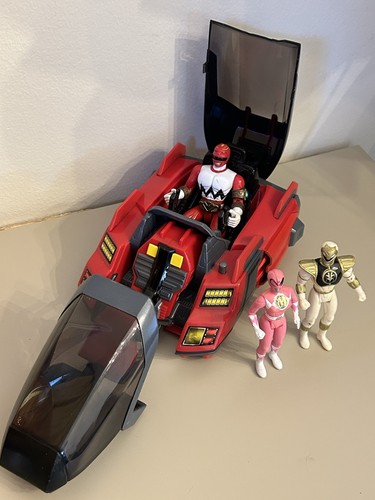 Red Power Ranger Lost Galaxy Galactic Speeder Complete 1998 Bandai & 2 ...