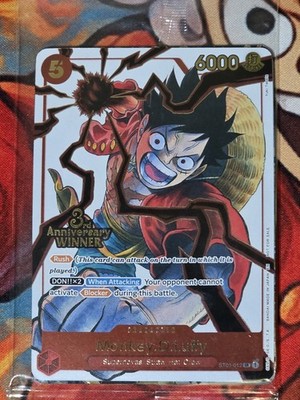 One Piece Card Luffy ST01-012 Winner 3rd Anniversary Sealed Pack OP13 ...