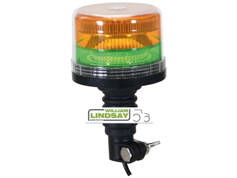 LED Rotating Green & Amber Warning Beacon Light Site Dumper Telehandler ...