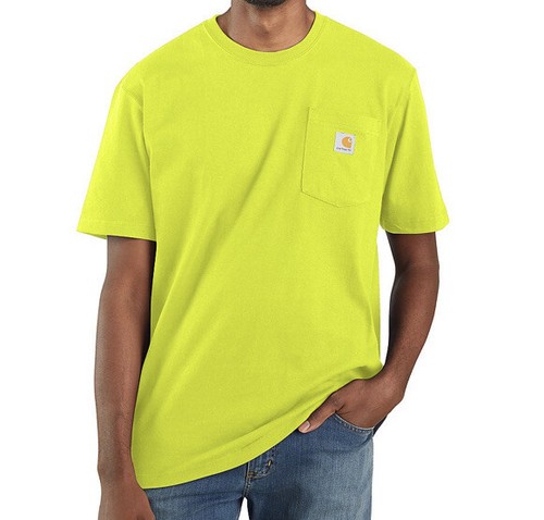 CARHARTT Men’s LOOSE FIT HEAVYWEIGHT SHORT-SLEEVE POCKET T-SHIRT BRITE ...