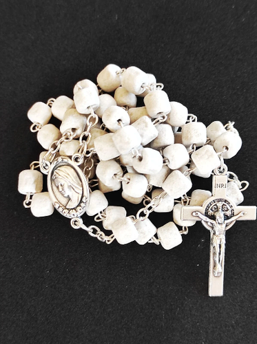 Catholic St. Benedict ROSARY Medjugorje Hand Made Apparition Hill Stone ...
