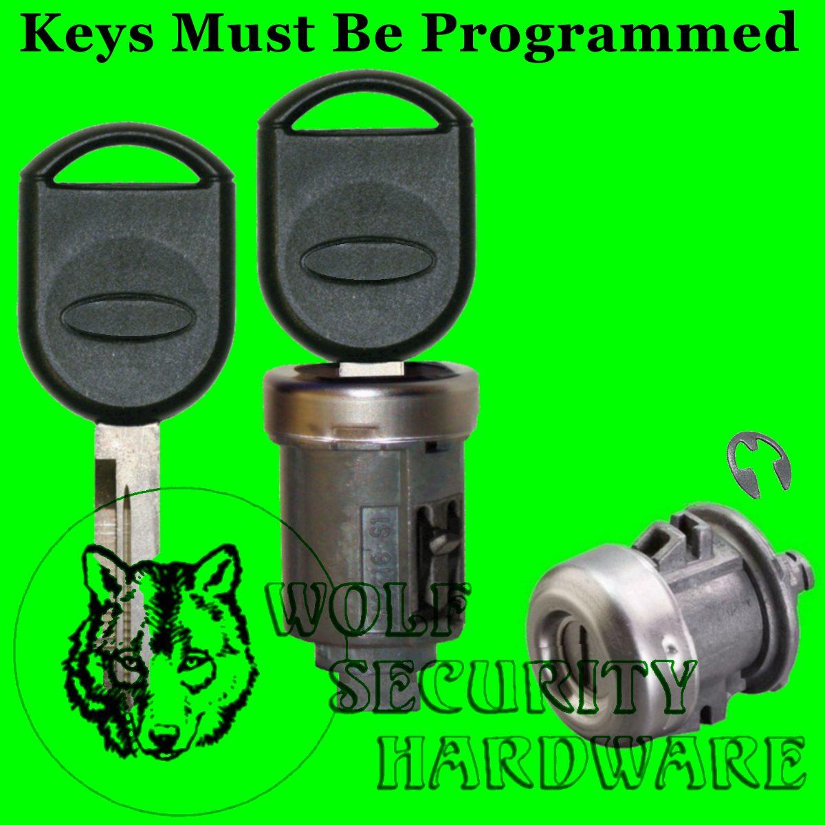 Ford Ignition and Single Door Key Switch Lock Cylinder Set 2 PATS Keys ...