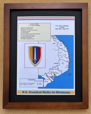 US Army, Vietnam Unit Patch and History in Vietnam 11" x 14" | eBay