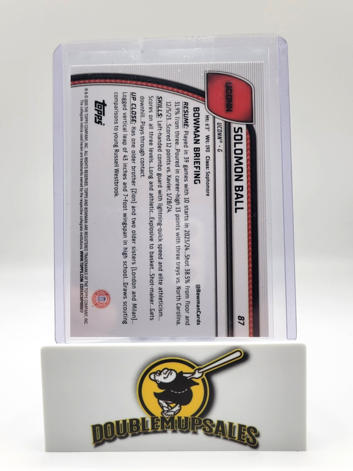 2024-25 Bowman Chrome University Solomon Ball Orange /65 | eBay