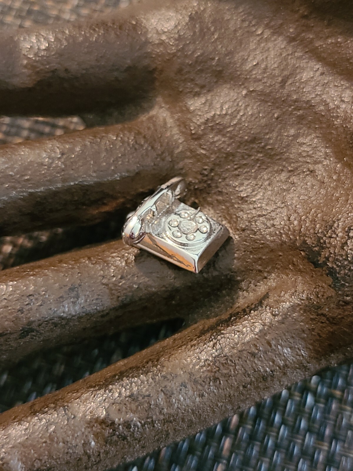 VINTAGE STERLING SILVER ROTARY PHONE TELEPHONE CHARM | eBay